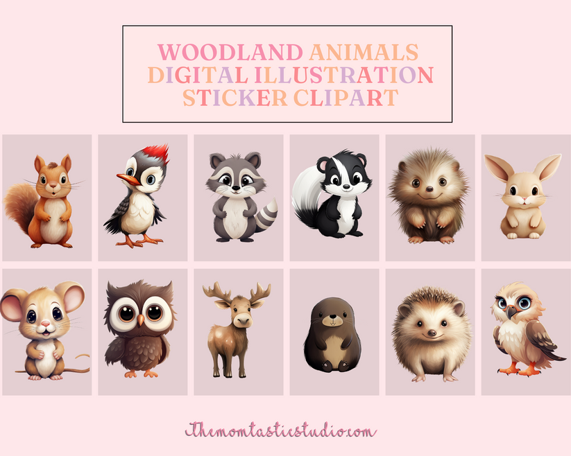 Cute Woodland Animals – High-Quality PNG - Transparent Background - Co ...