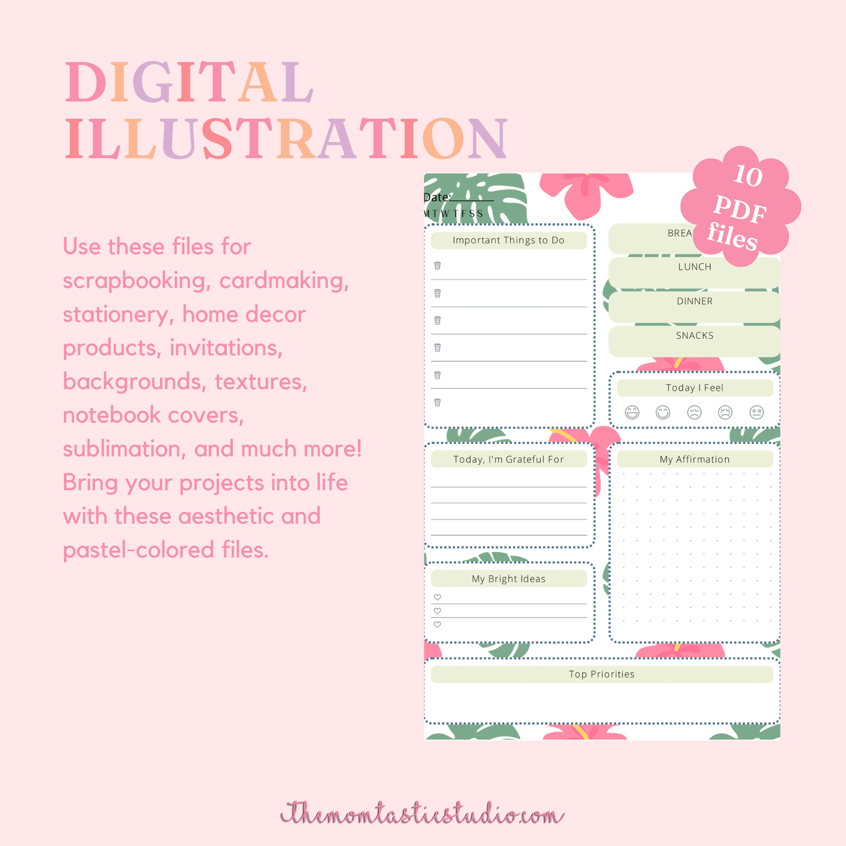 Daily Notepads - PDF File Only (A5/A4) - Commercial Use – The Momtastic ...