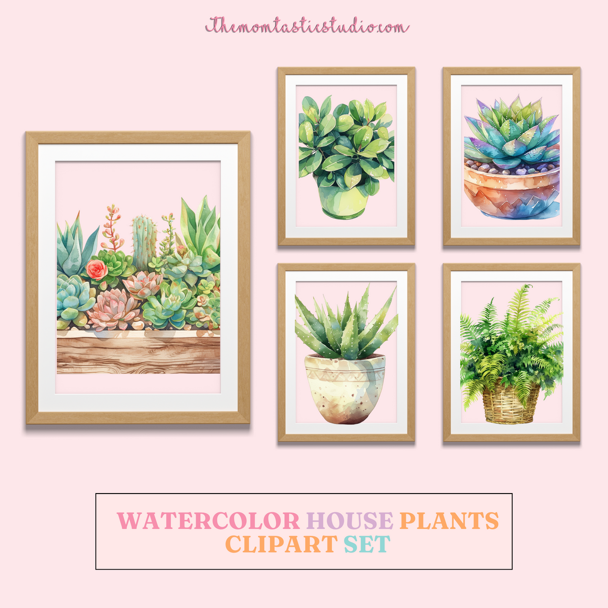 Watercolor House Plants – Clipart Set - Planner Sticker - High-Quality ...